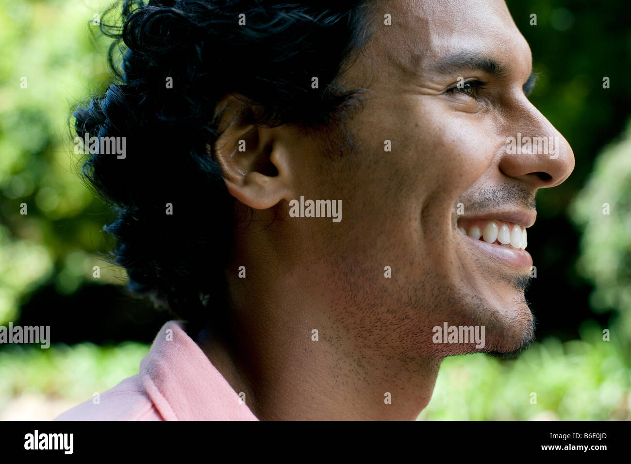 Man Smiling Profile Exterior High Resolution Stock Photography and ...