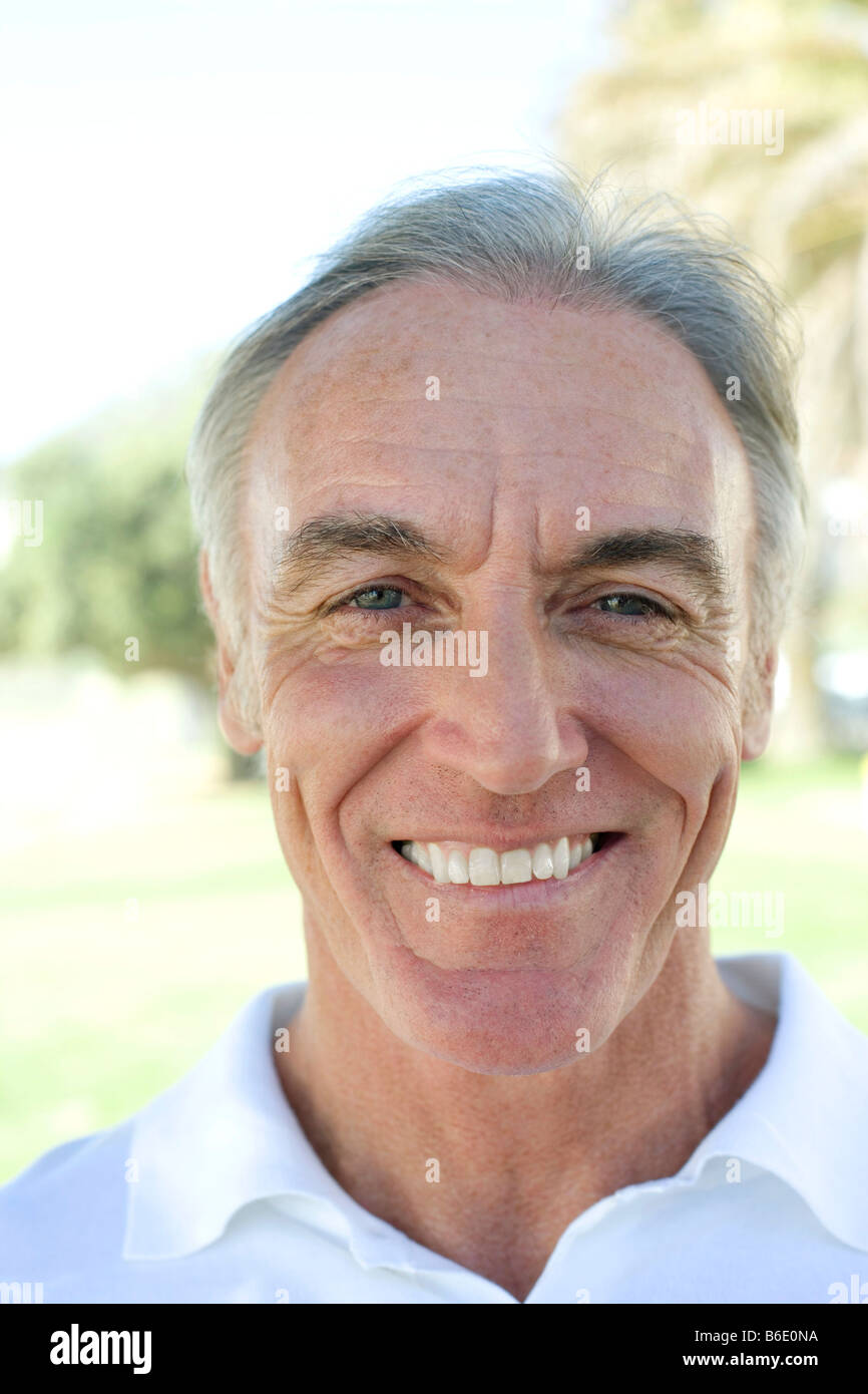 Happy man laughing Stock Photo - Alamy