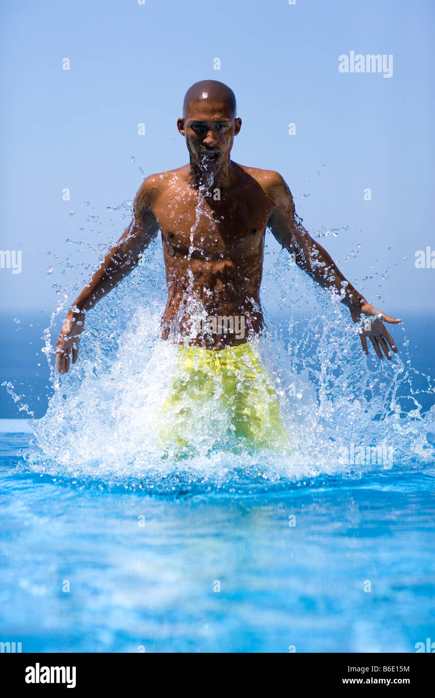 Head Of Adult Emerging From Water Stock Photos & Head Of Adult Emerging ...