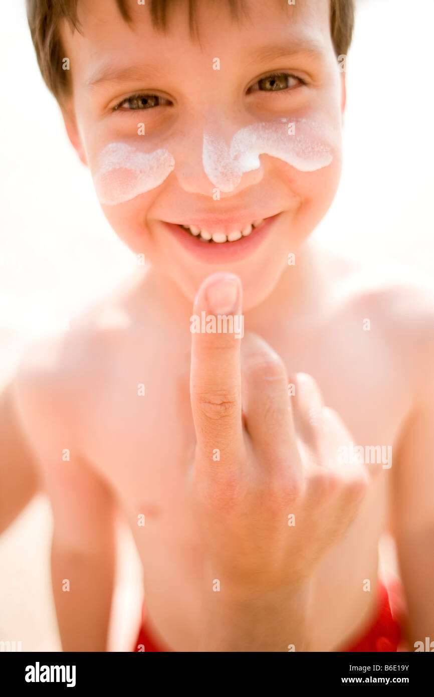 With suncreen hi-res stock photography and images - Alamy