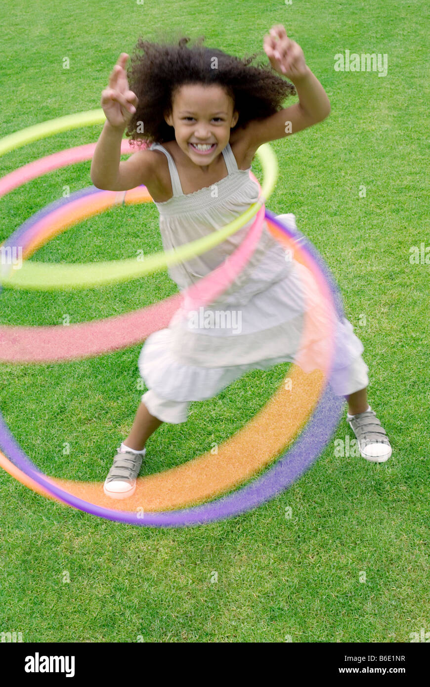 Hula hoop game children hi-res stock photography and images - Alamy