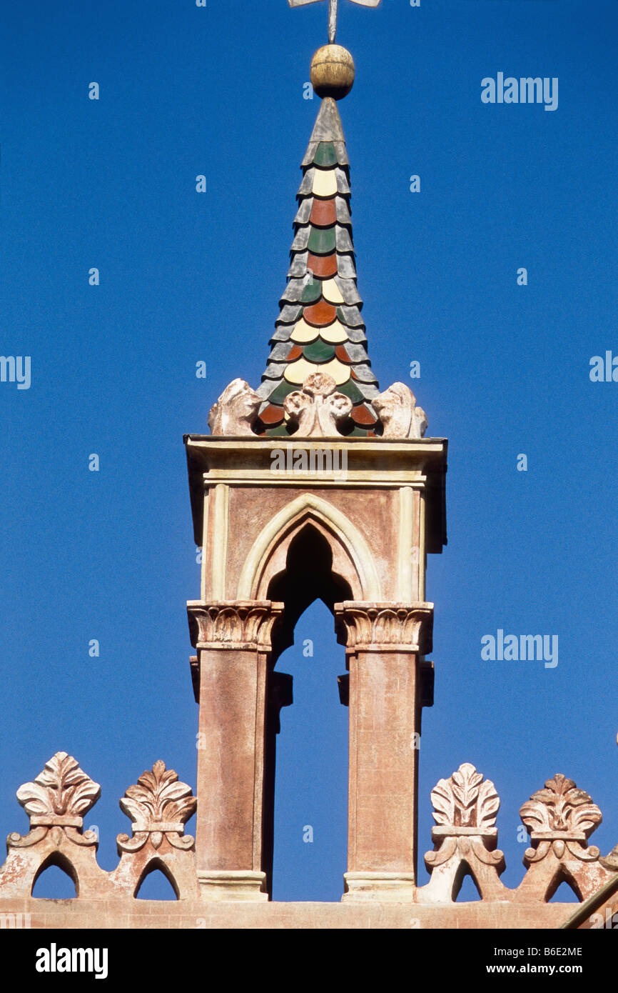 The Franciscain church tower details in the monastery of Cimiez in Nice ...