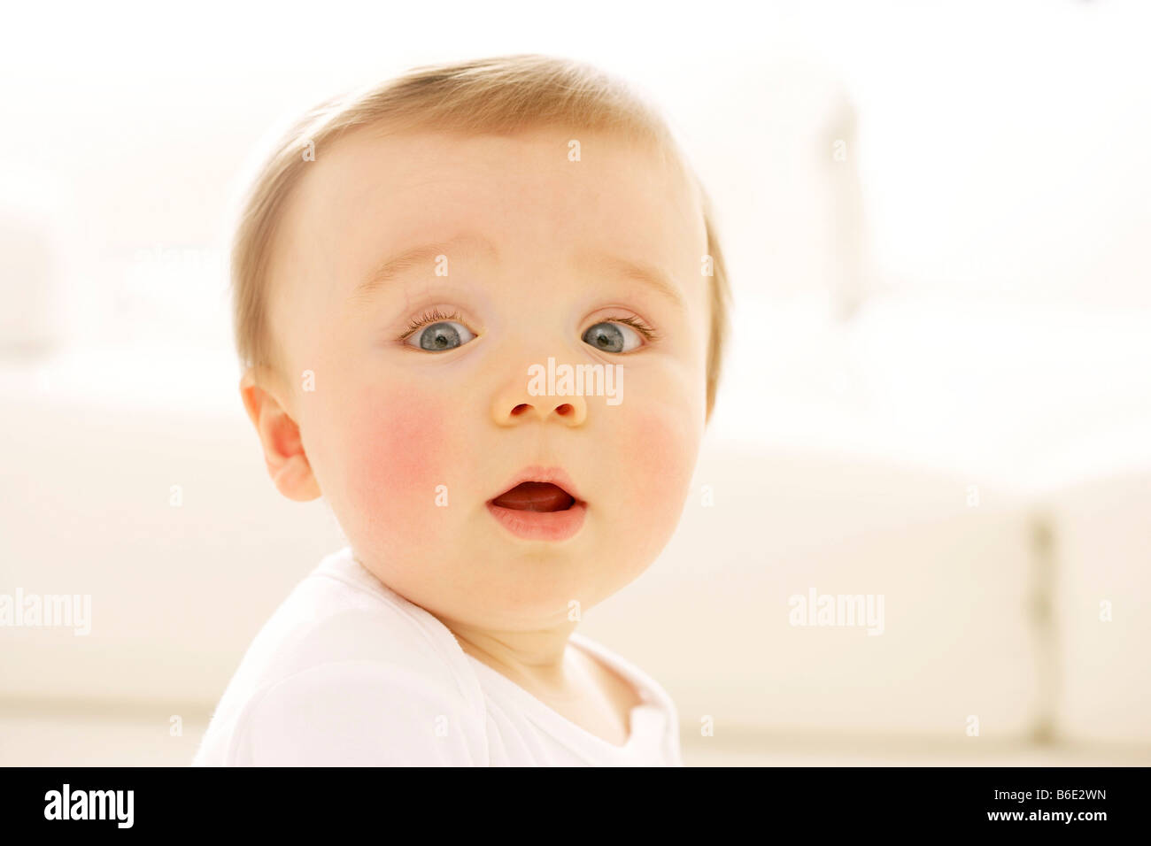 Surprised baby boy Stock Photo - Alamy