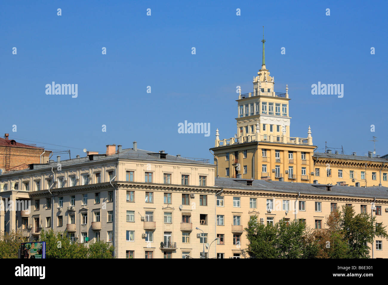 City architecture, Stalin era buildings (1930s), view from Moskva river ...
