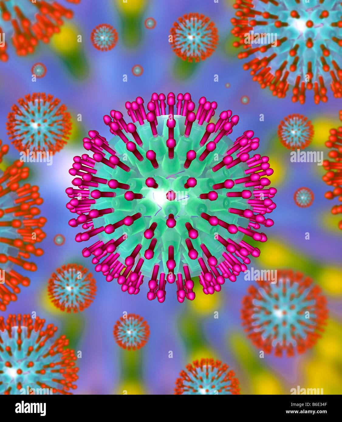 Herpes virus particle Stock Photo - Alamy