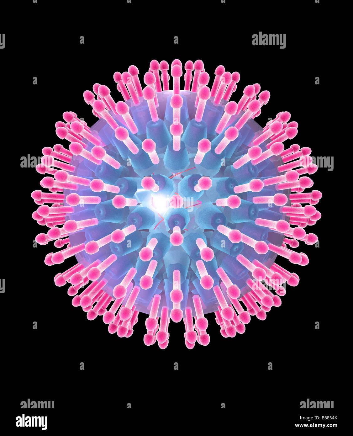 Herpes virus particle Stock Photo - Alamy