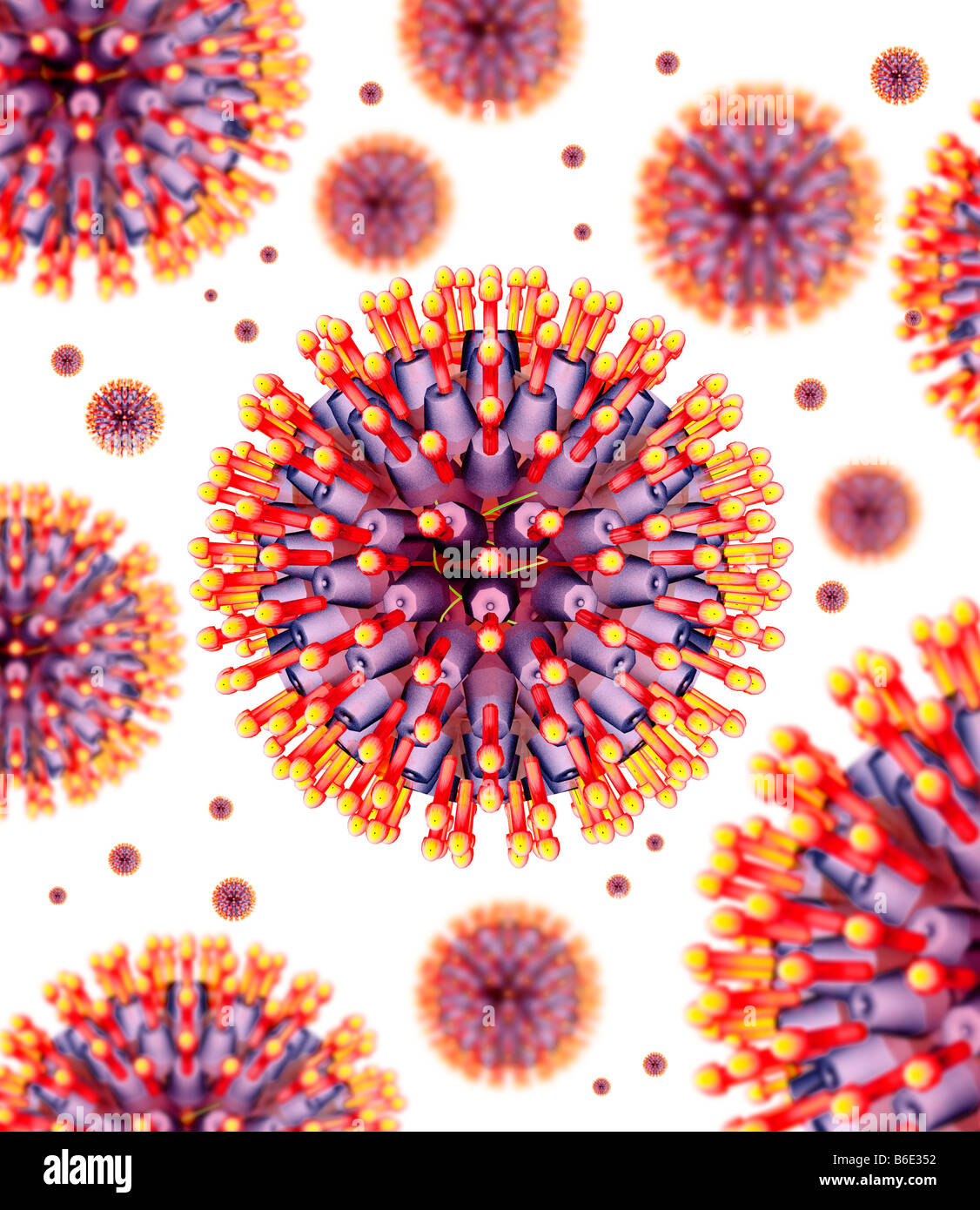 Herpes virus particle Stock Photo - Alamy