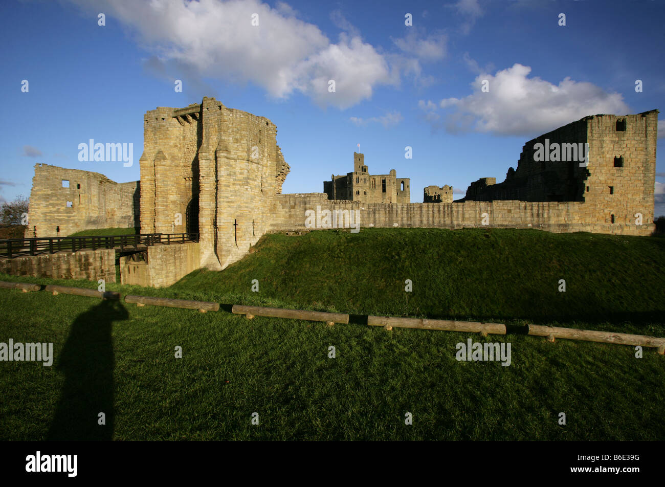 Early morning at Warkworth Castle, Warkworth, Northumberland, England ...