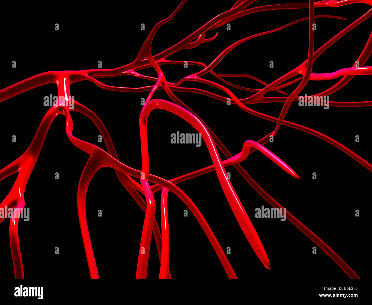 Arteries against black background Stock Photo - Alamy
