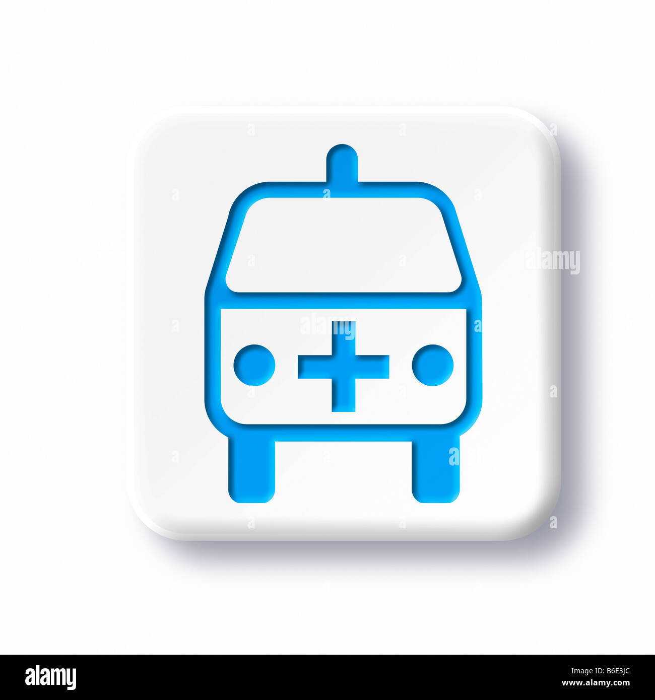 Ambulance symbol against white background Stock Photo - Alamy