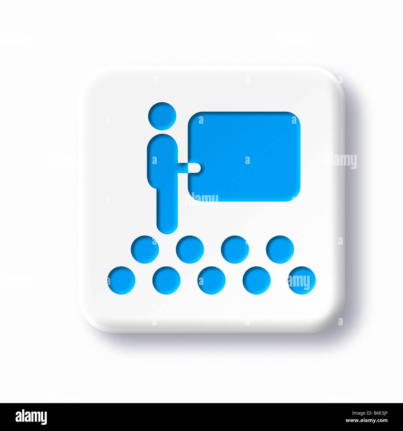 Conference room symbol against white background Stock Photo - Alamy