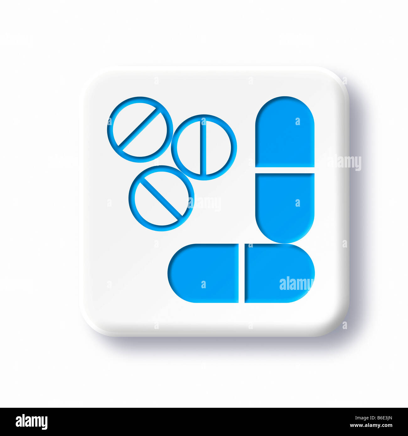 Medical drugs symbol against white background Stock Photo - Alamy