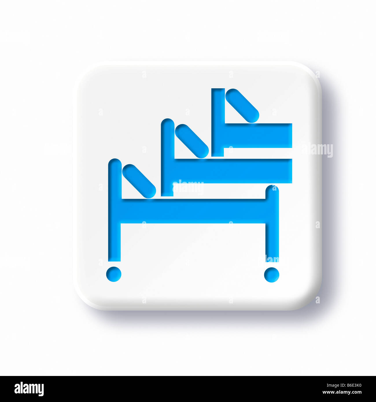 Hospital ward symbol against white background Stock Photo - Alamy
