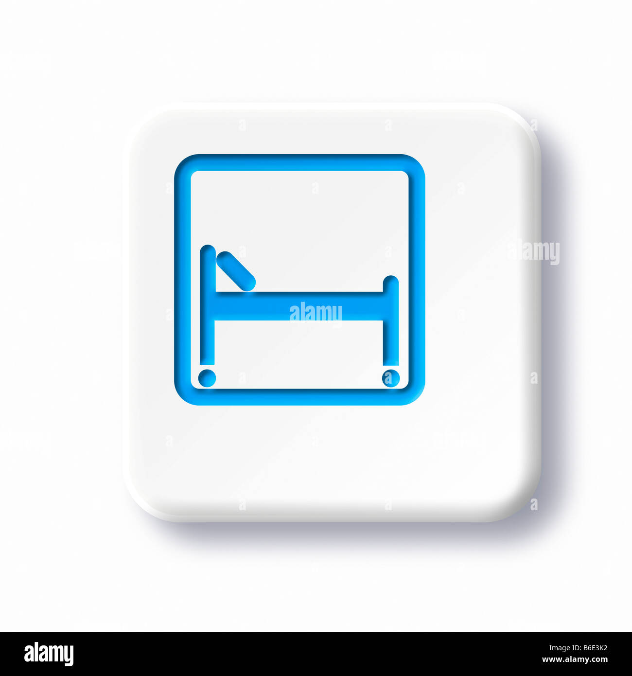 Isolation ward symbol against white background Stock Photo - Alamy
