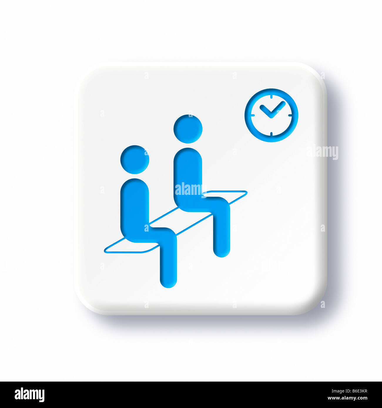 Waiting room symbol against white background Stock Photo - Alamy