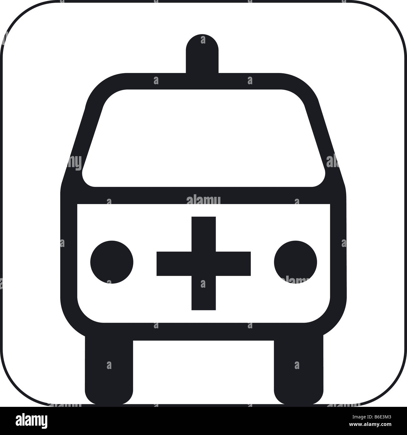 Ambulance symbol against white background Stock Photo - Alamy