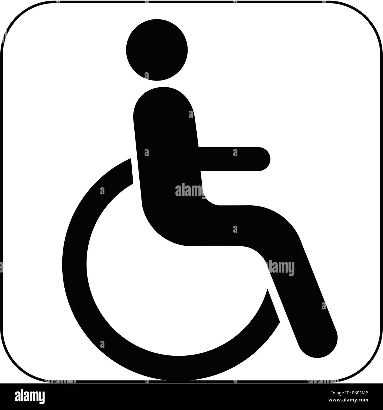 Wheelchair symbol against white background Stock Photo - Alamy