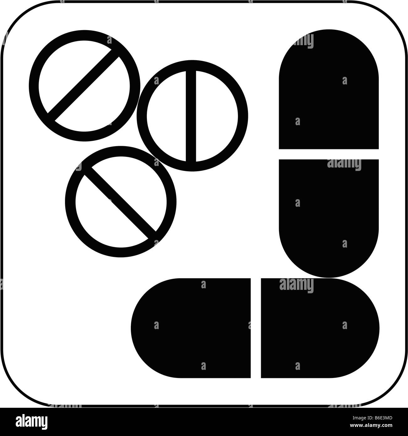 Medical drugs symbol against white background Stock Photo - Alamy