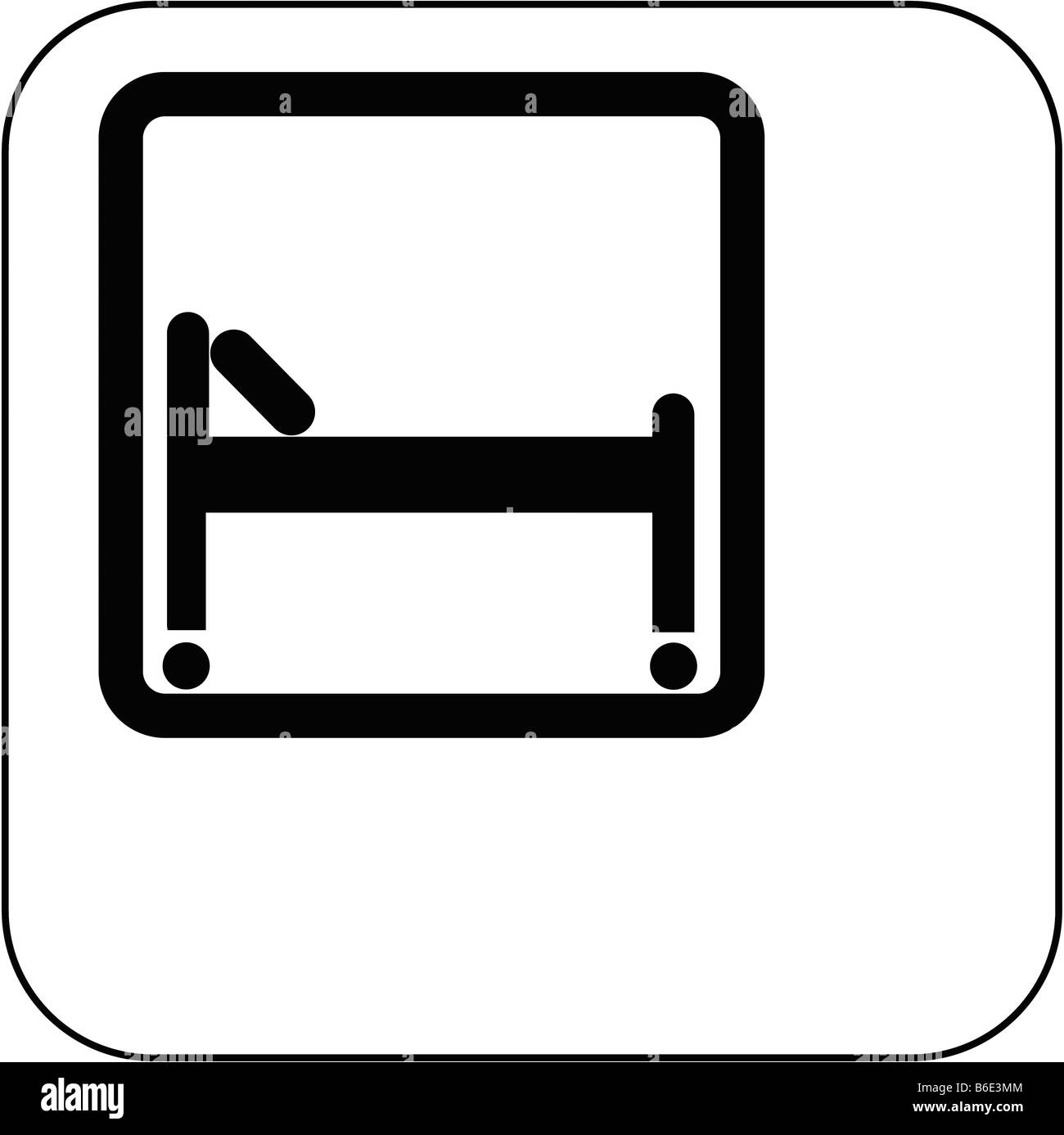 Isolation ward symbol against white background Stock Photo - Alamy