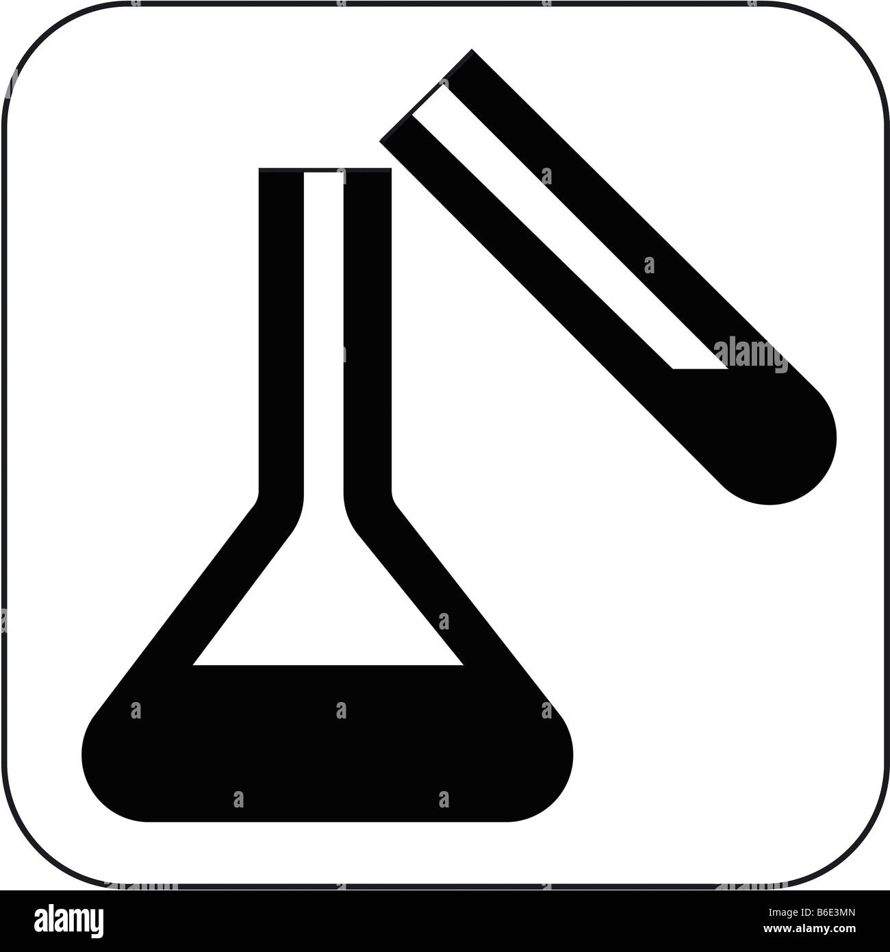Laboratory symbol against white background Stock Photo - Alamy