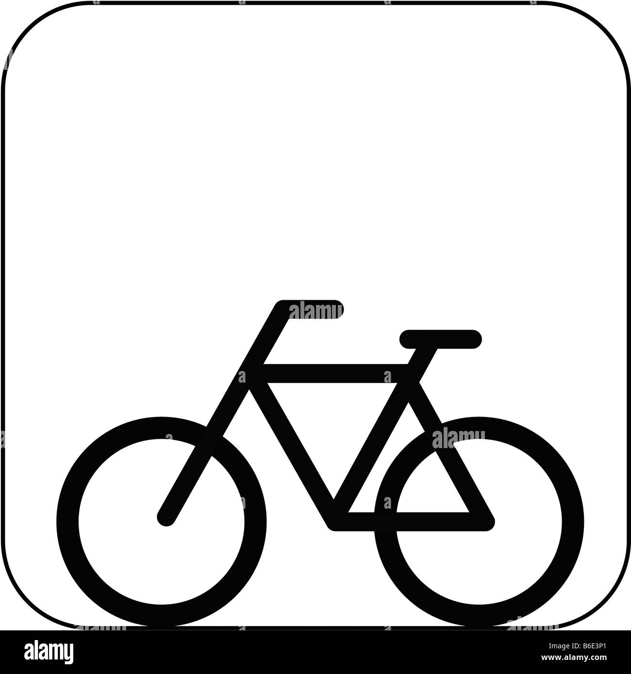 Bicycle symbol against white background Stock Photo - Alamy