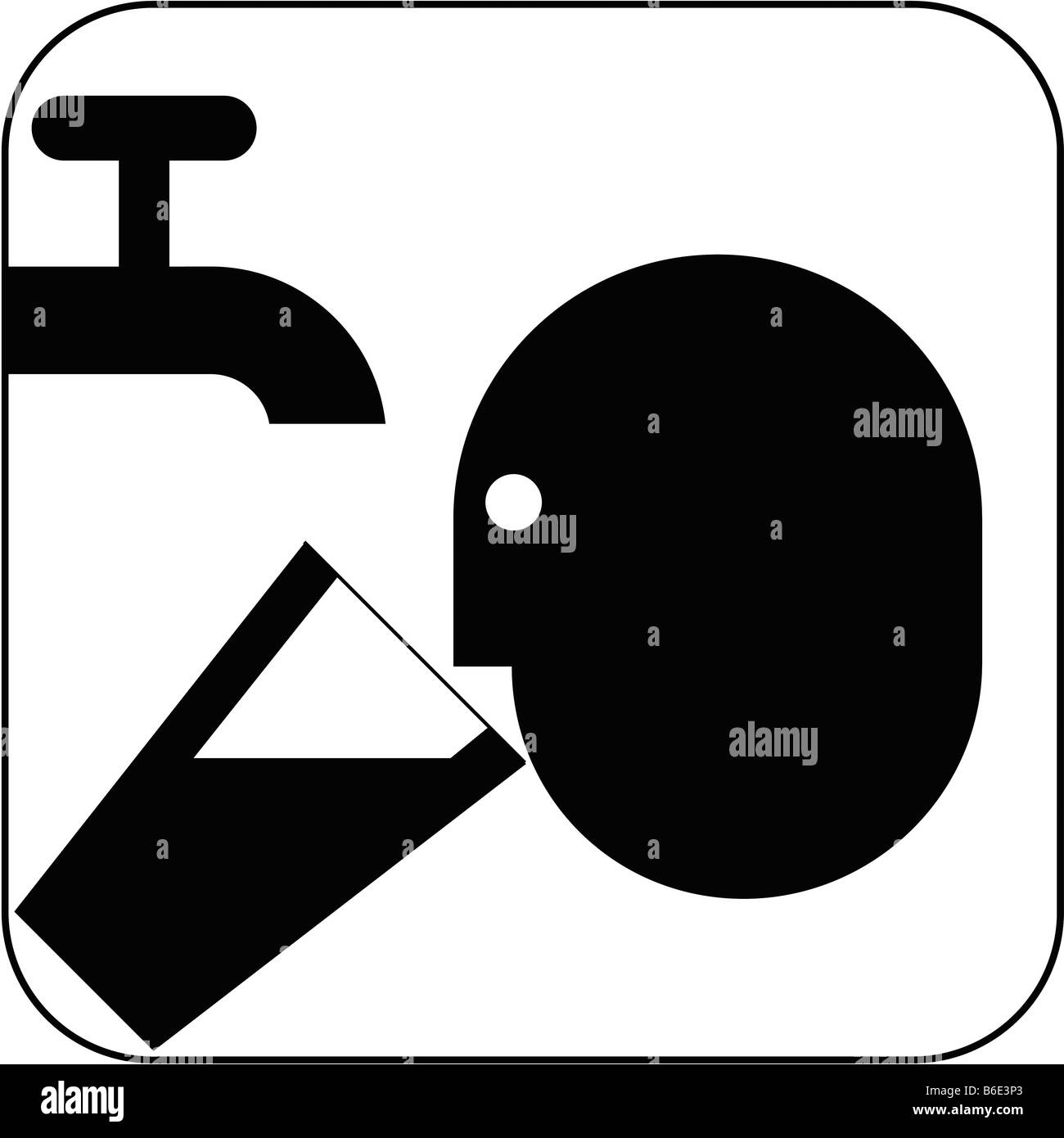 Drinking water symbol against white background Stock Photo - Alamy