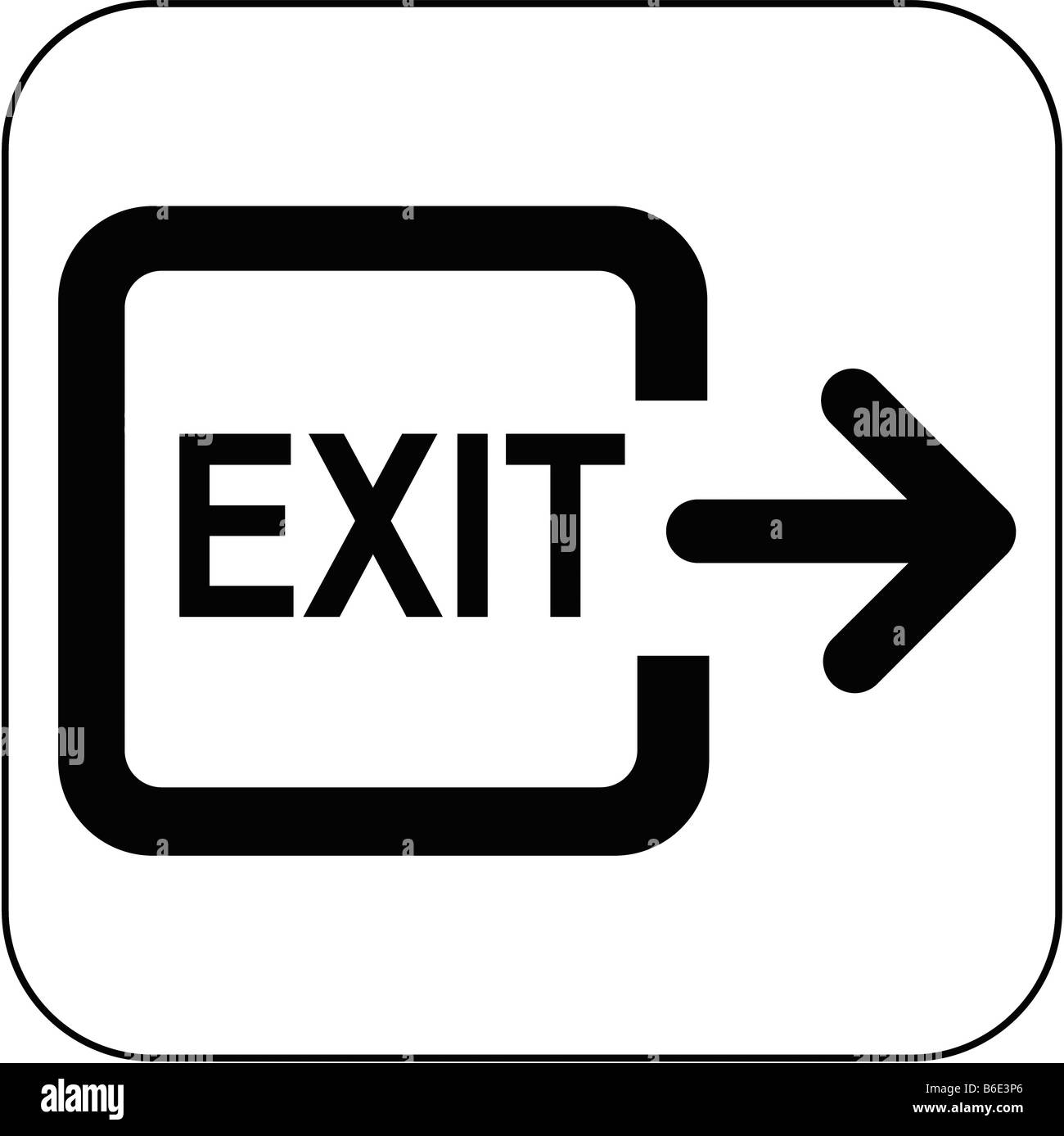 Exit symbol against white background Stock Photo - Alamy