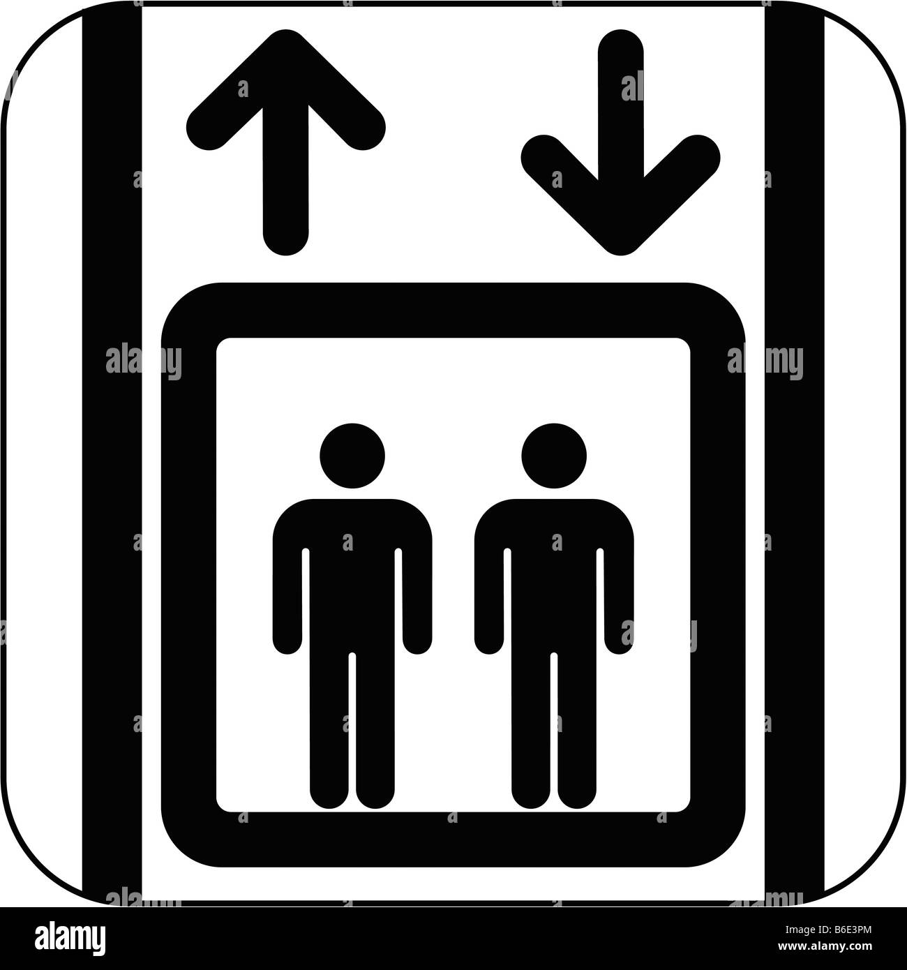 Lift symbol against white background Stock Photo - Alamy