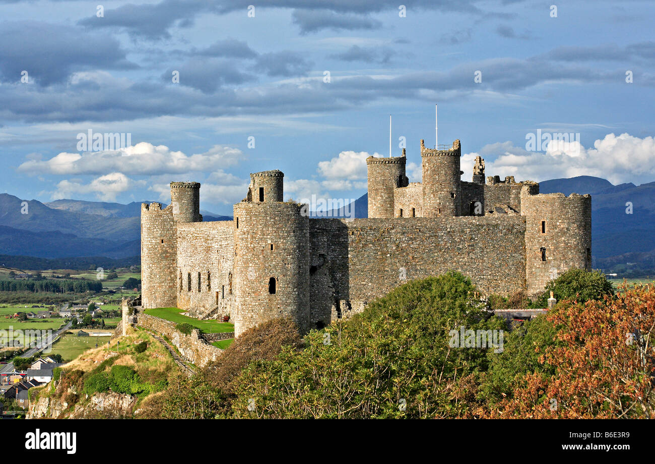 1777 Harlech Castle Gwynedd North Wales Stock Photo - Alamy