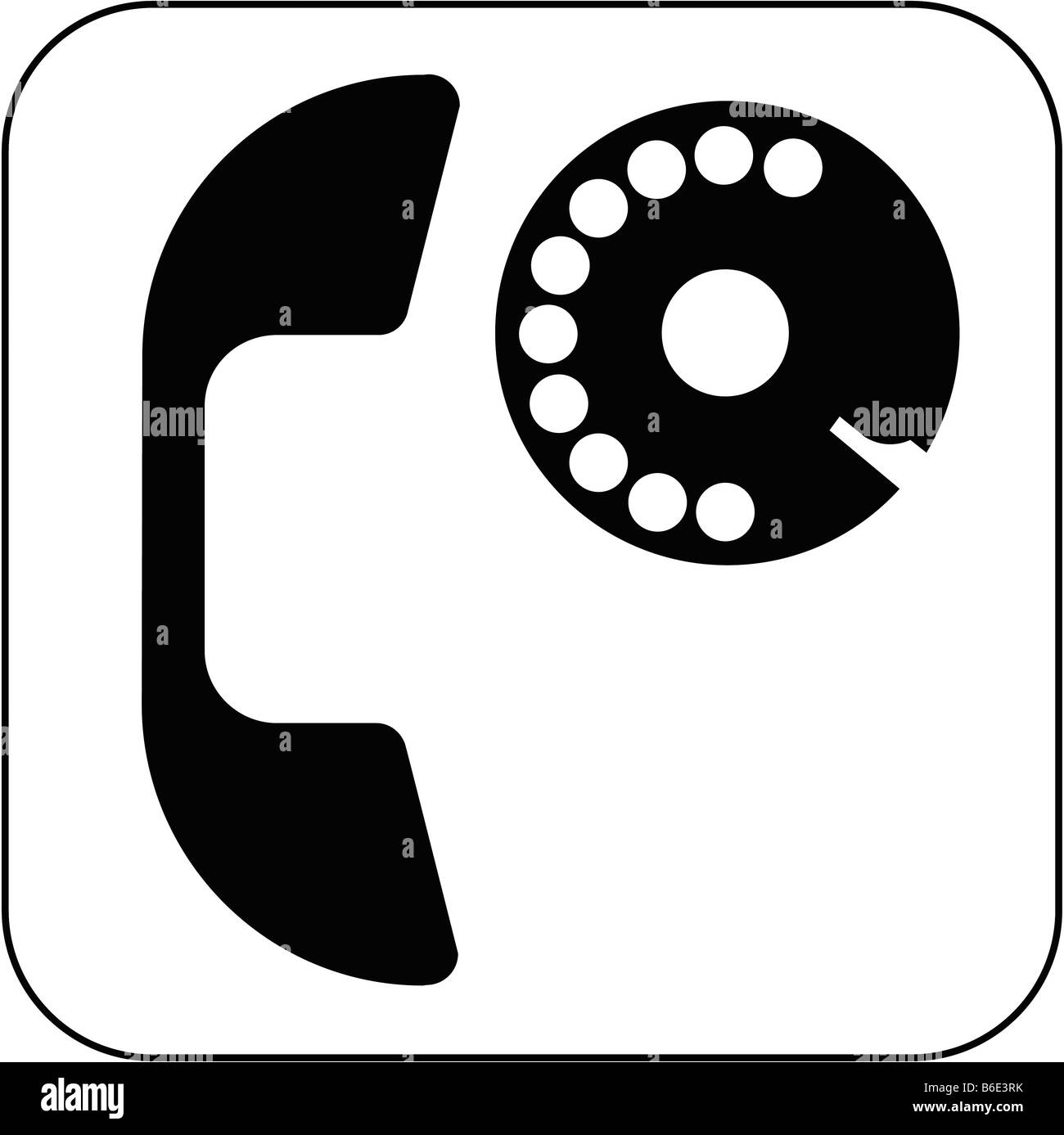 Telephone symbol against white background Stock Photo - Alamy