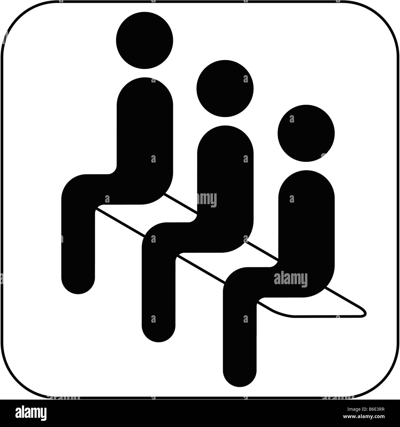 Waiting room symbol against white background Stock Photo - Alamy