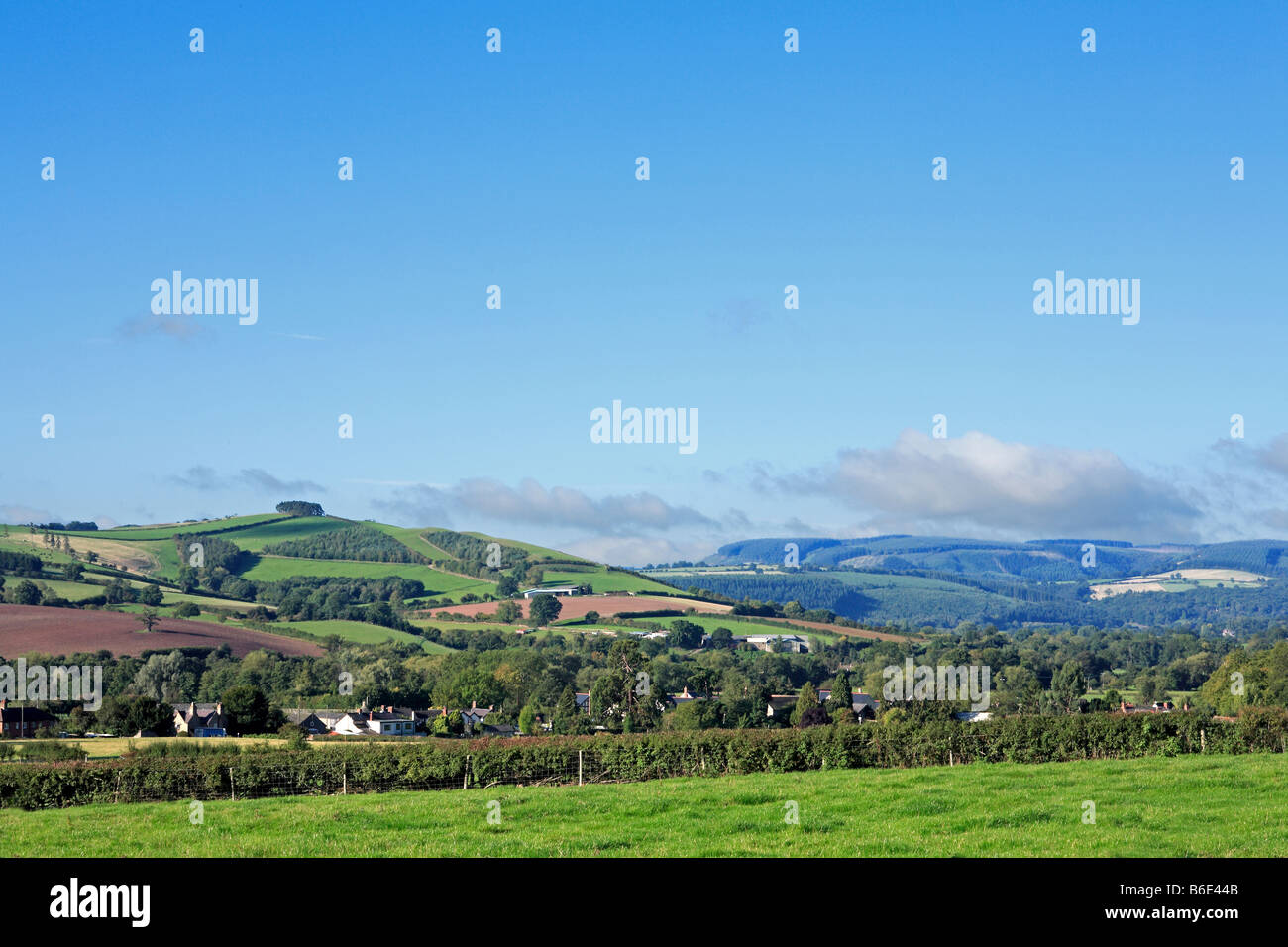 1858 Clun Valley Shropshire England Stock Photo - Alamy