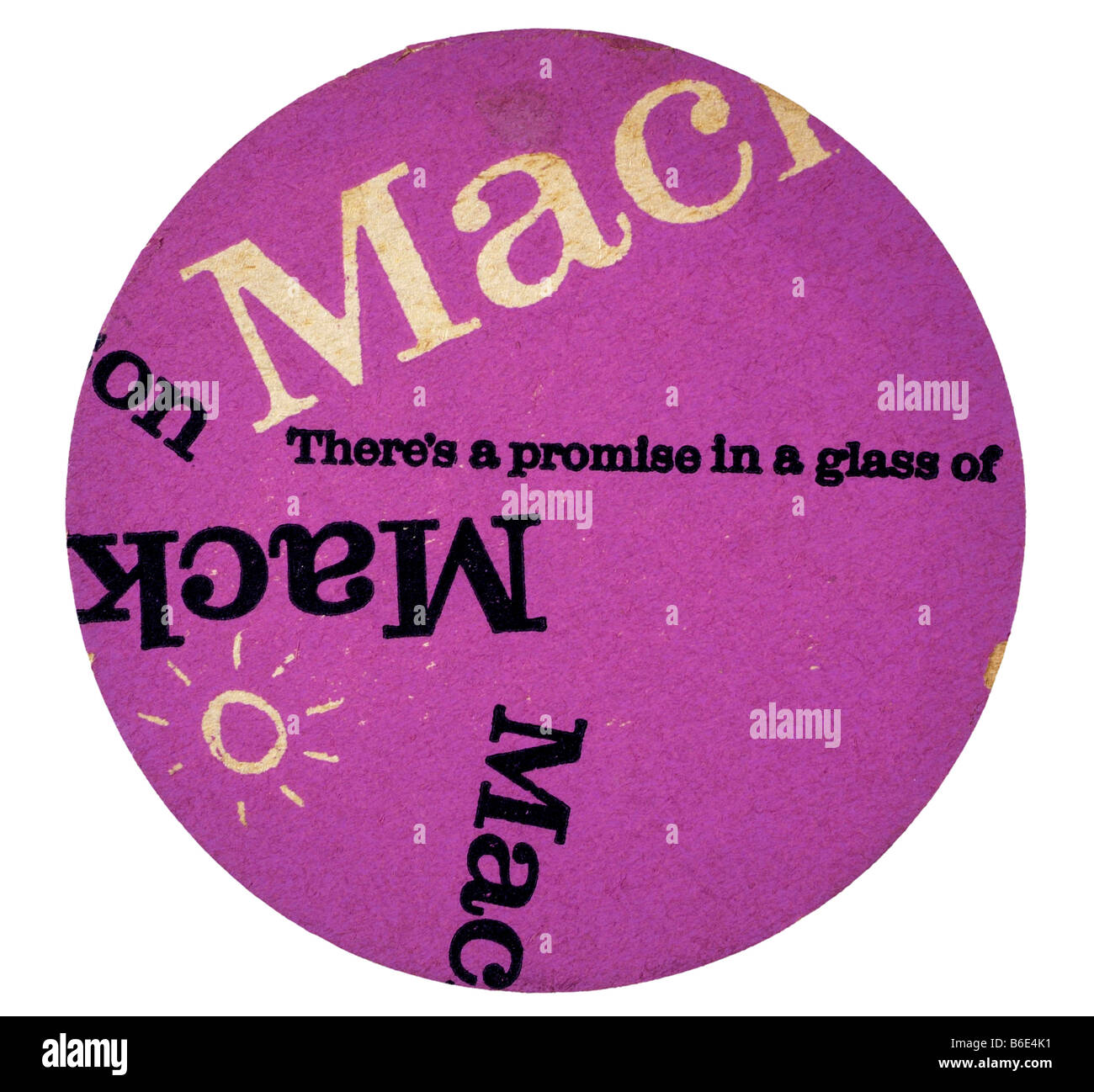 mackison theres a promice in a glass of Stock Photo - Alamy