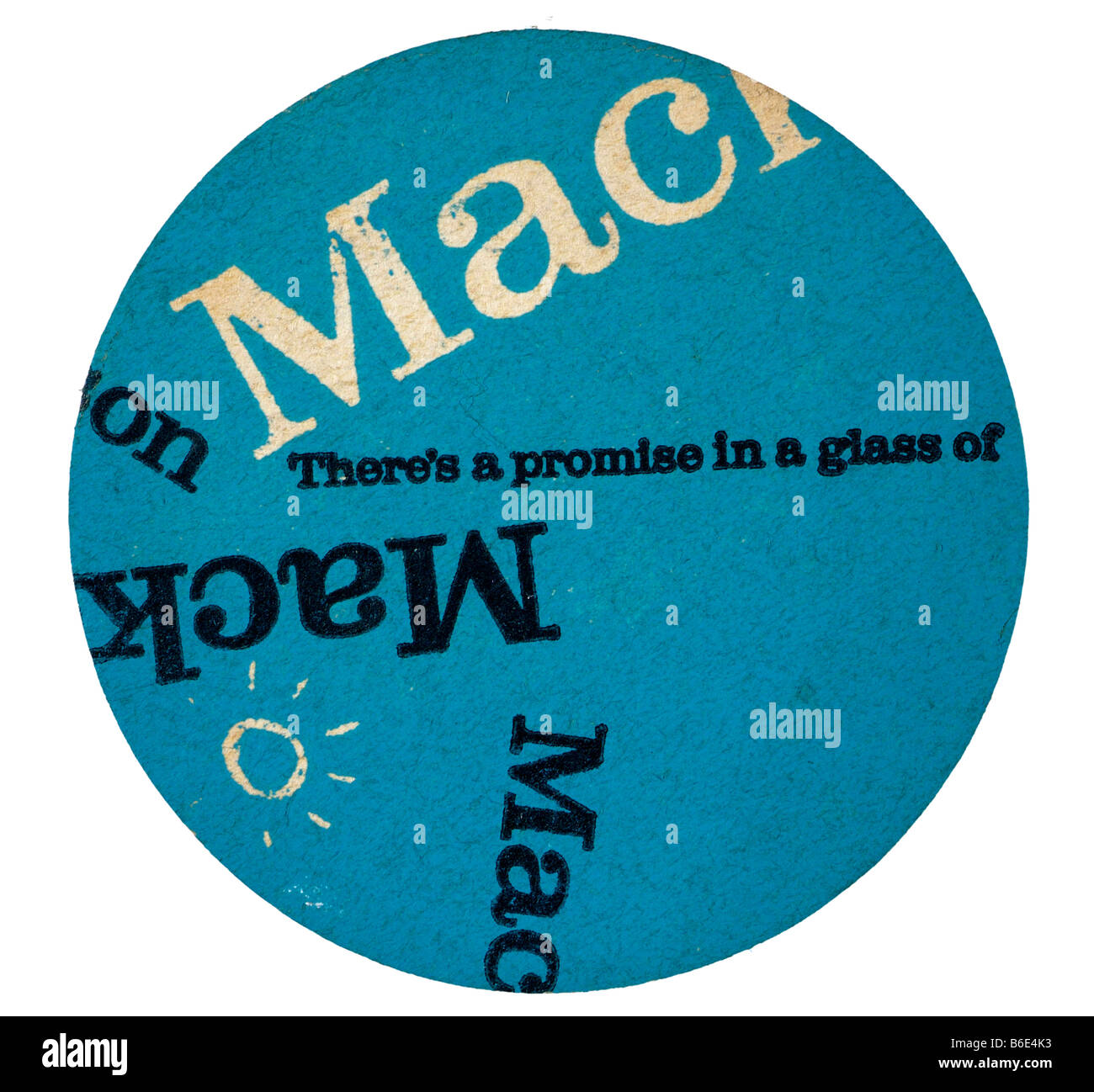 mackison theres a promice in a glass of Stock Photo - Alamy