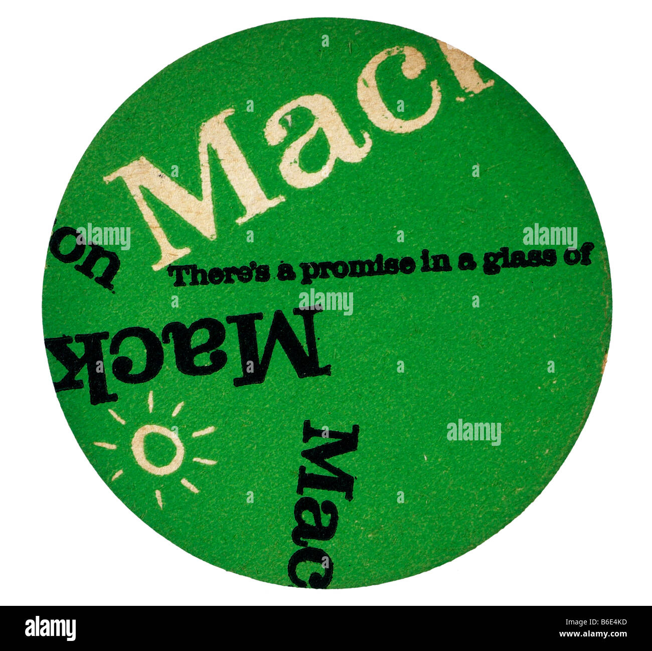 mackison theres a promice in a glass of Stock Photo - Alamy