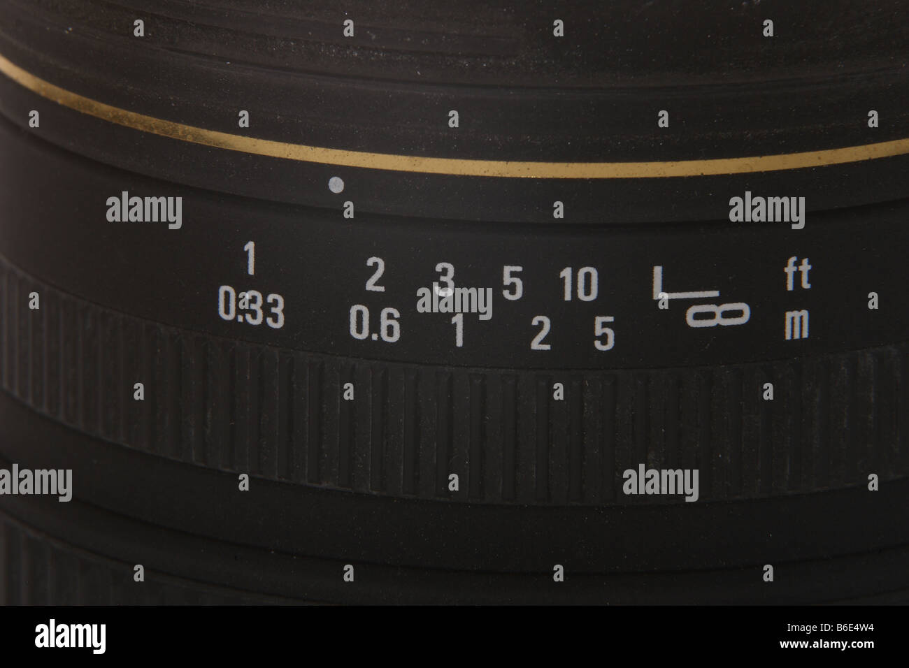 A close up of the distance scale on a camera lens Stock Photo - Alamy