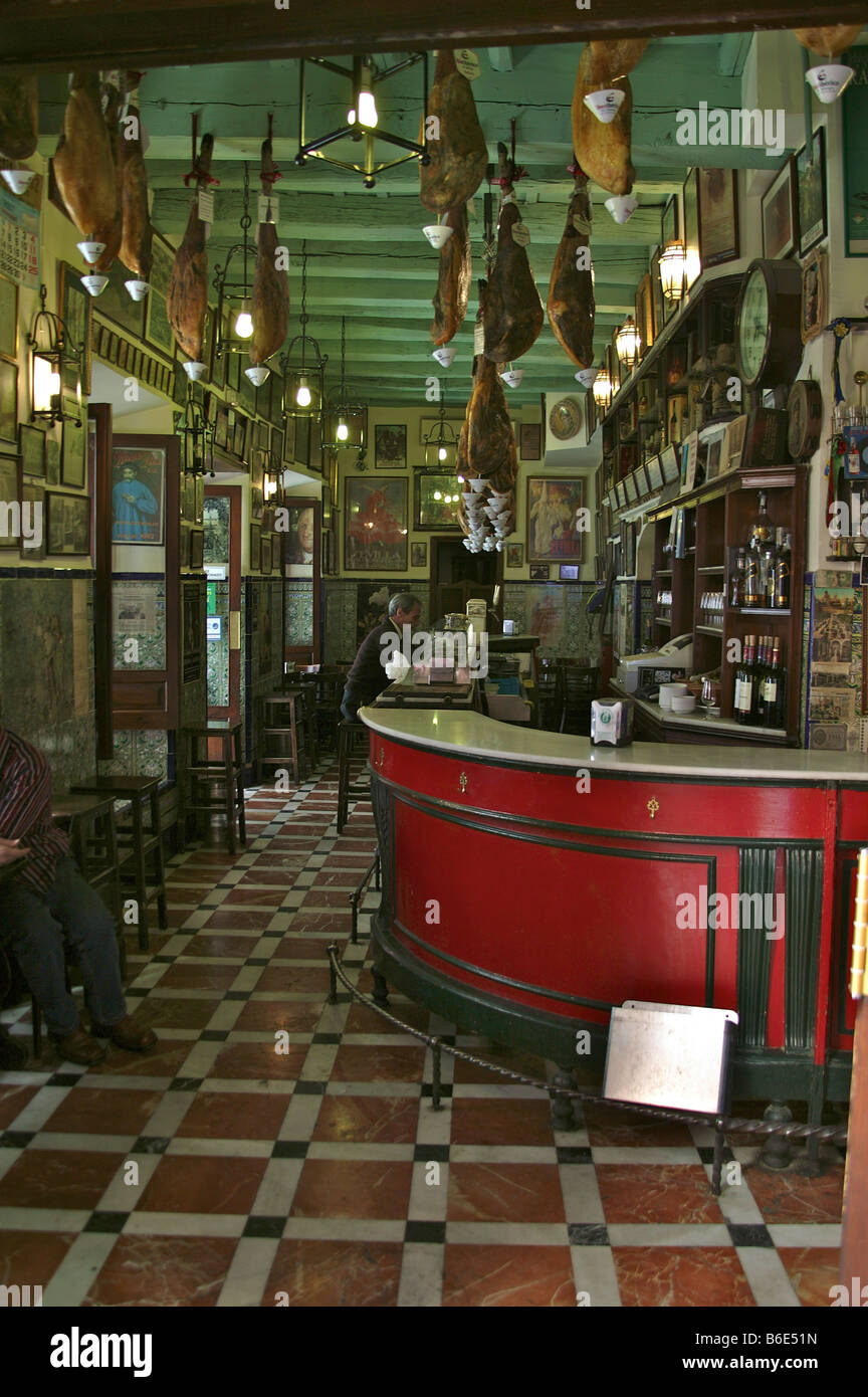 Authentic bar in Seville, Spain Stock Photo - Alamy