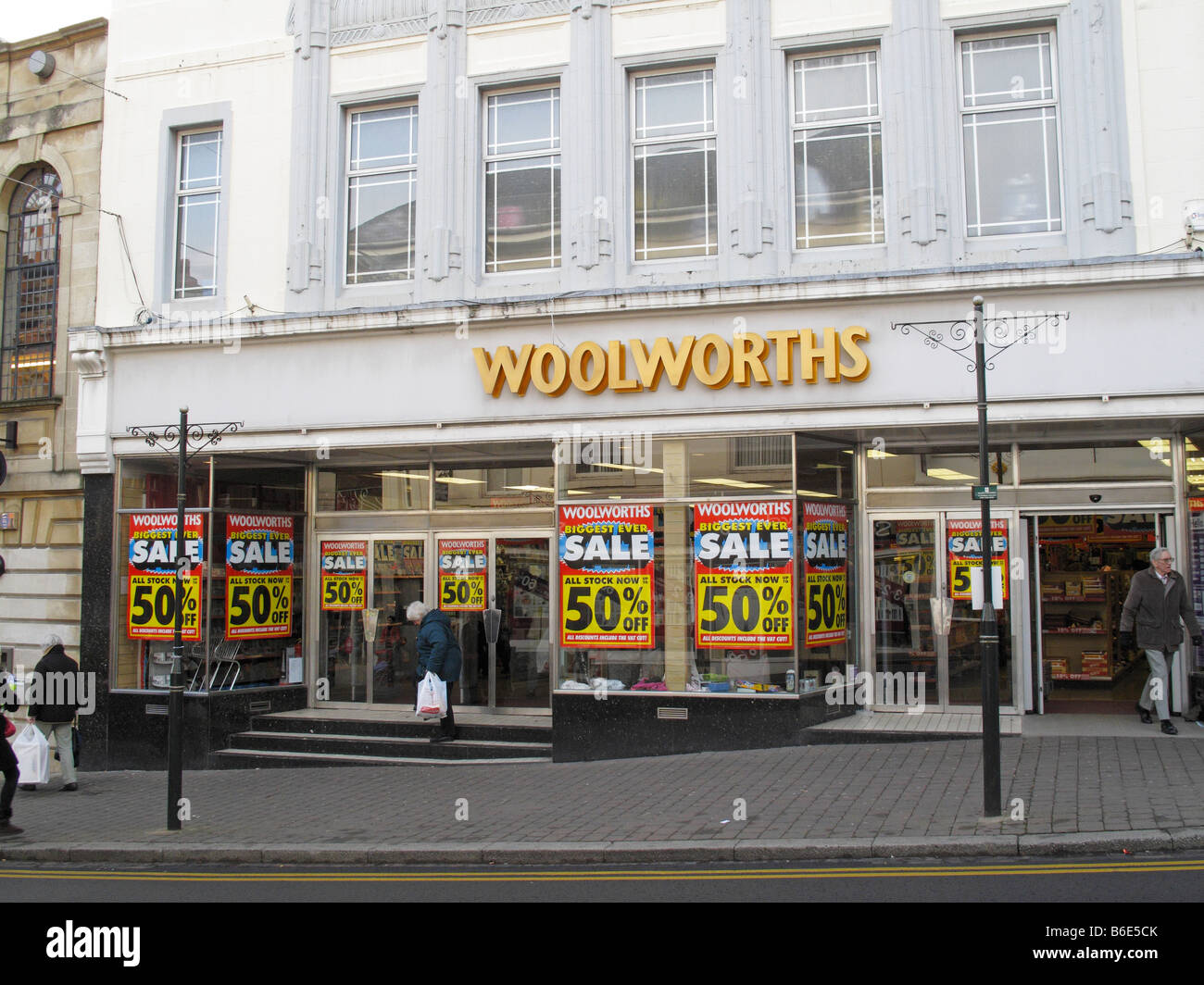 Woolworths store in Malvern Worcestershire on the first day of a store ...