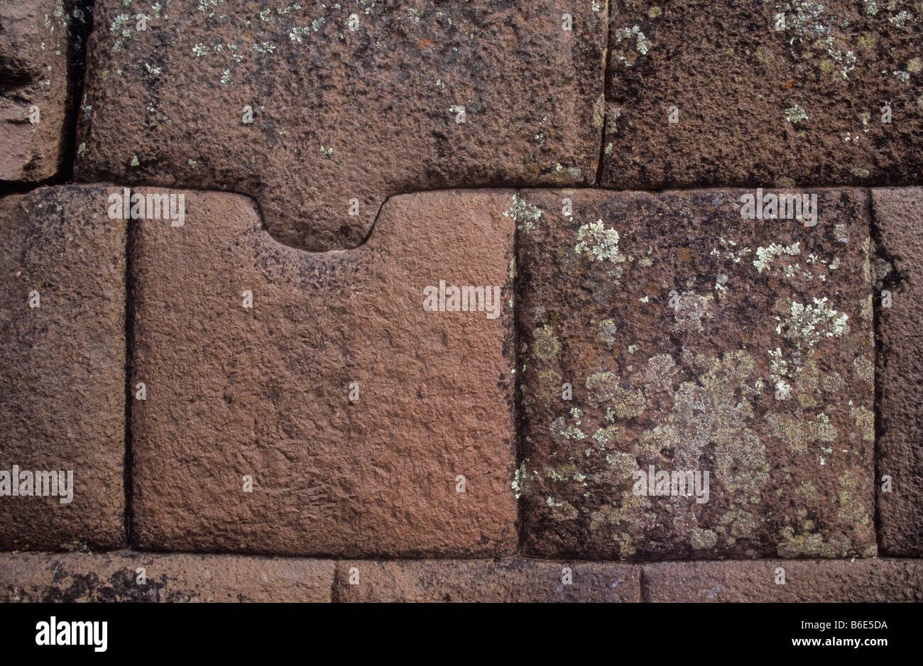 An Inca built wall in the Q'allaqasa ruins of Pisac, Peru Stock Photo ...