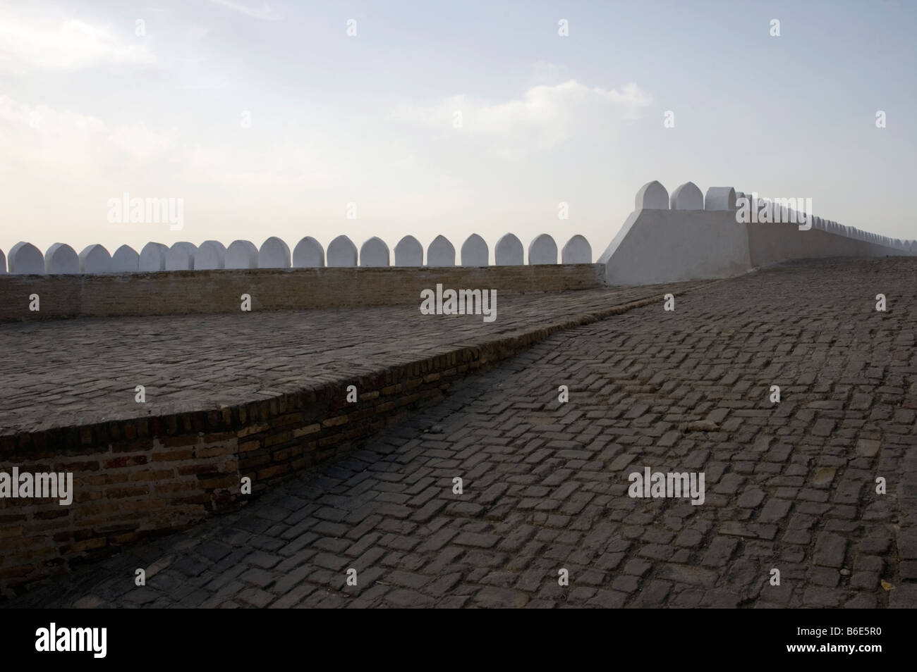 Entrance and inside the Ark fortress, Bukhara, Uzbekistan Stock Photo ...