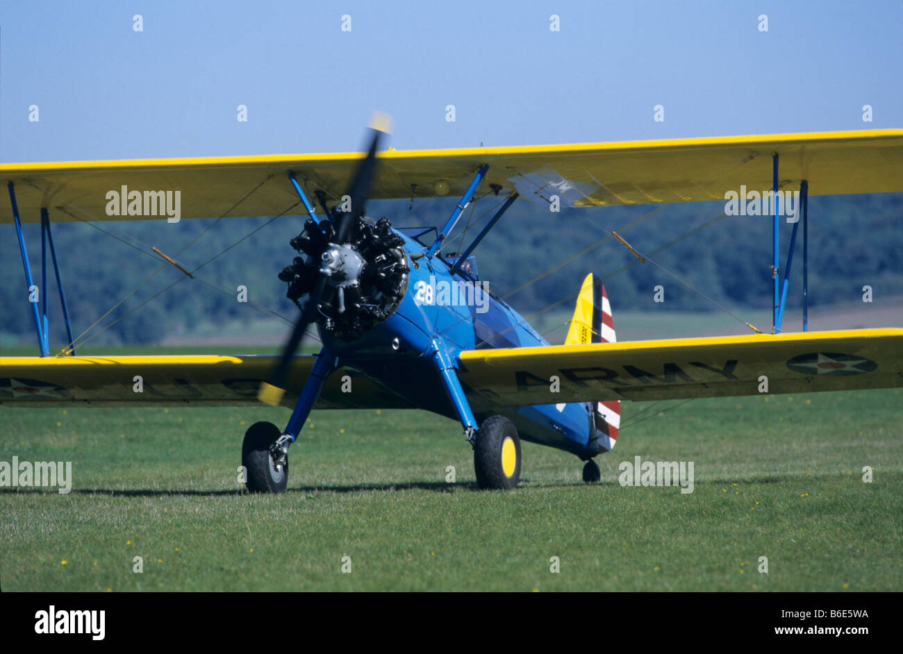 Yellow boeing stearman front view hi-res stock photography and images ...