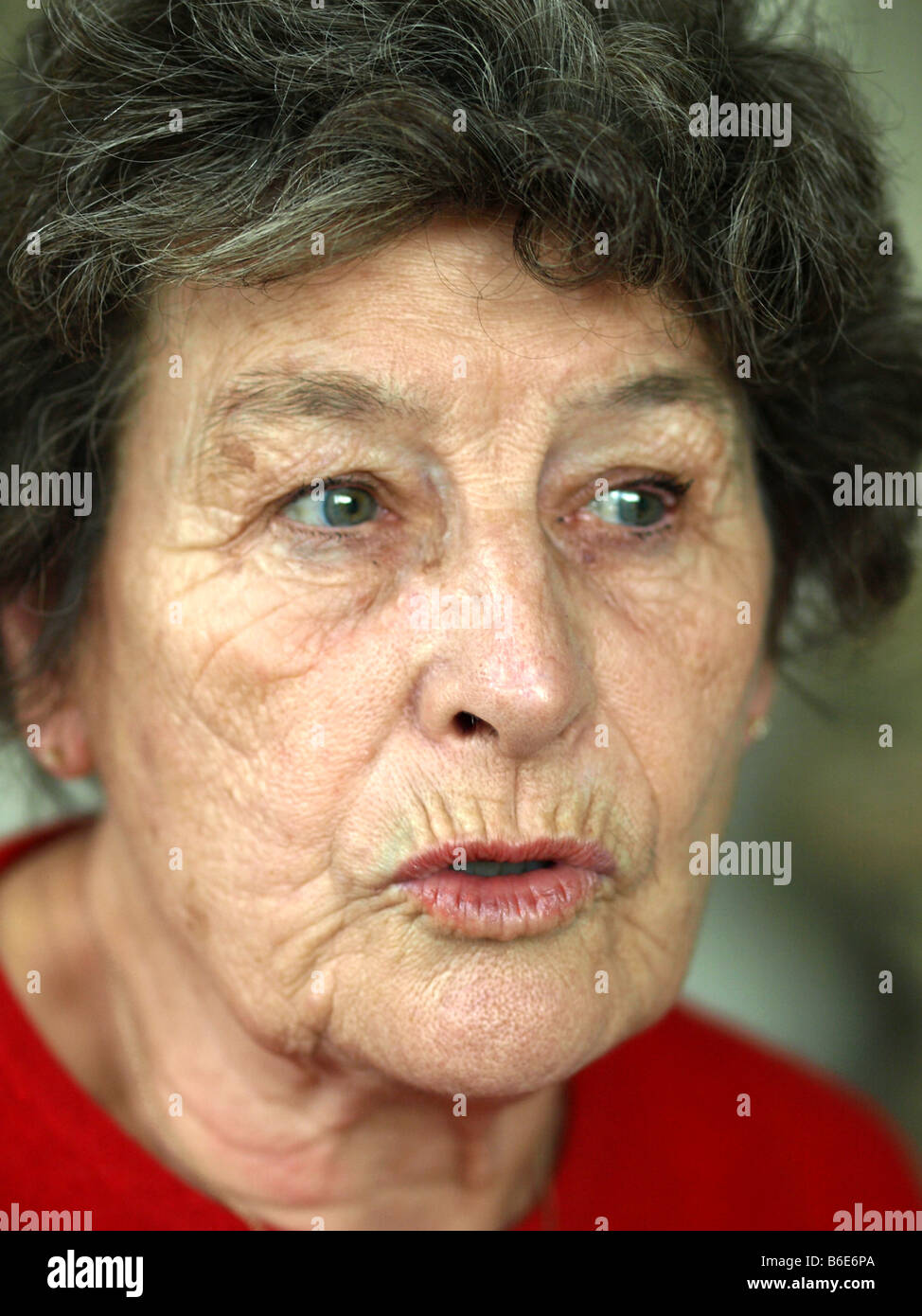 A senior showing signs of age but still looking beautiful at 74 Stock ...