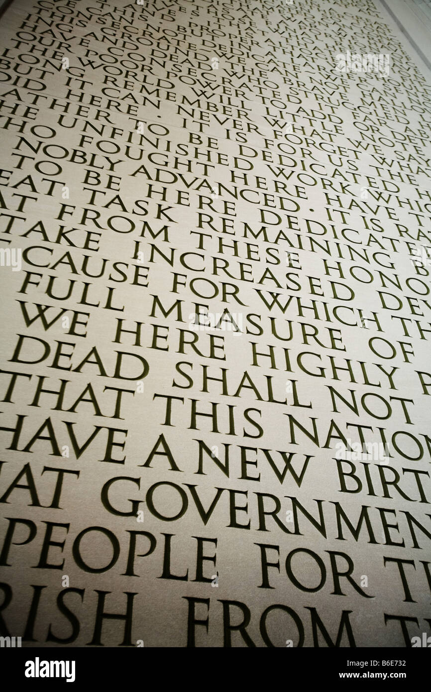Gettysburg Address Lincoln Memorial High Resolution Stock Photography ...