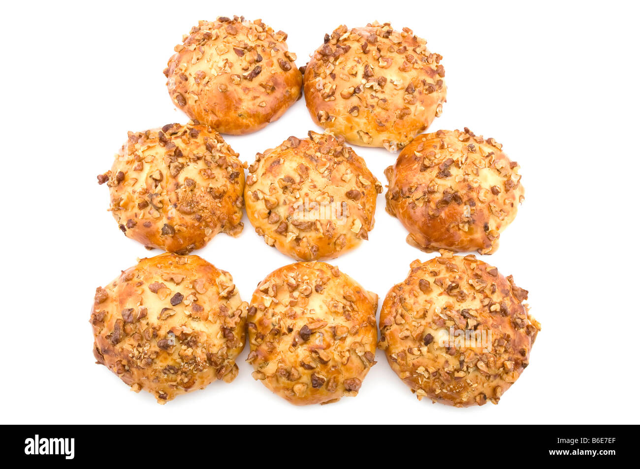 object on white food baking bun closeup Stock Photo - Alamy