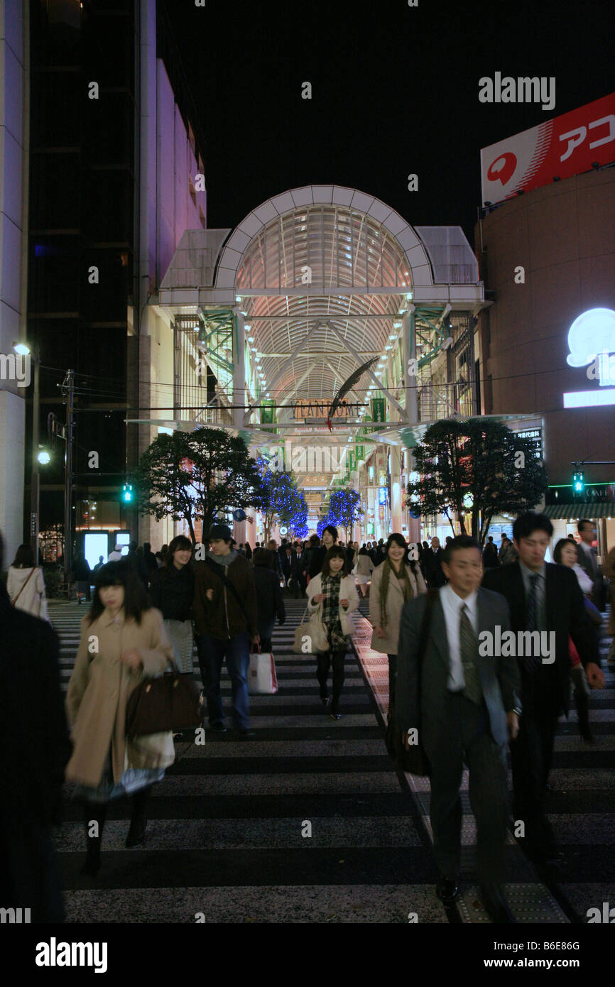 Vlandome Ichibancho, a shopping street in Sendai, Japan Stock Photo - Alamy