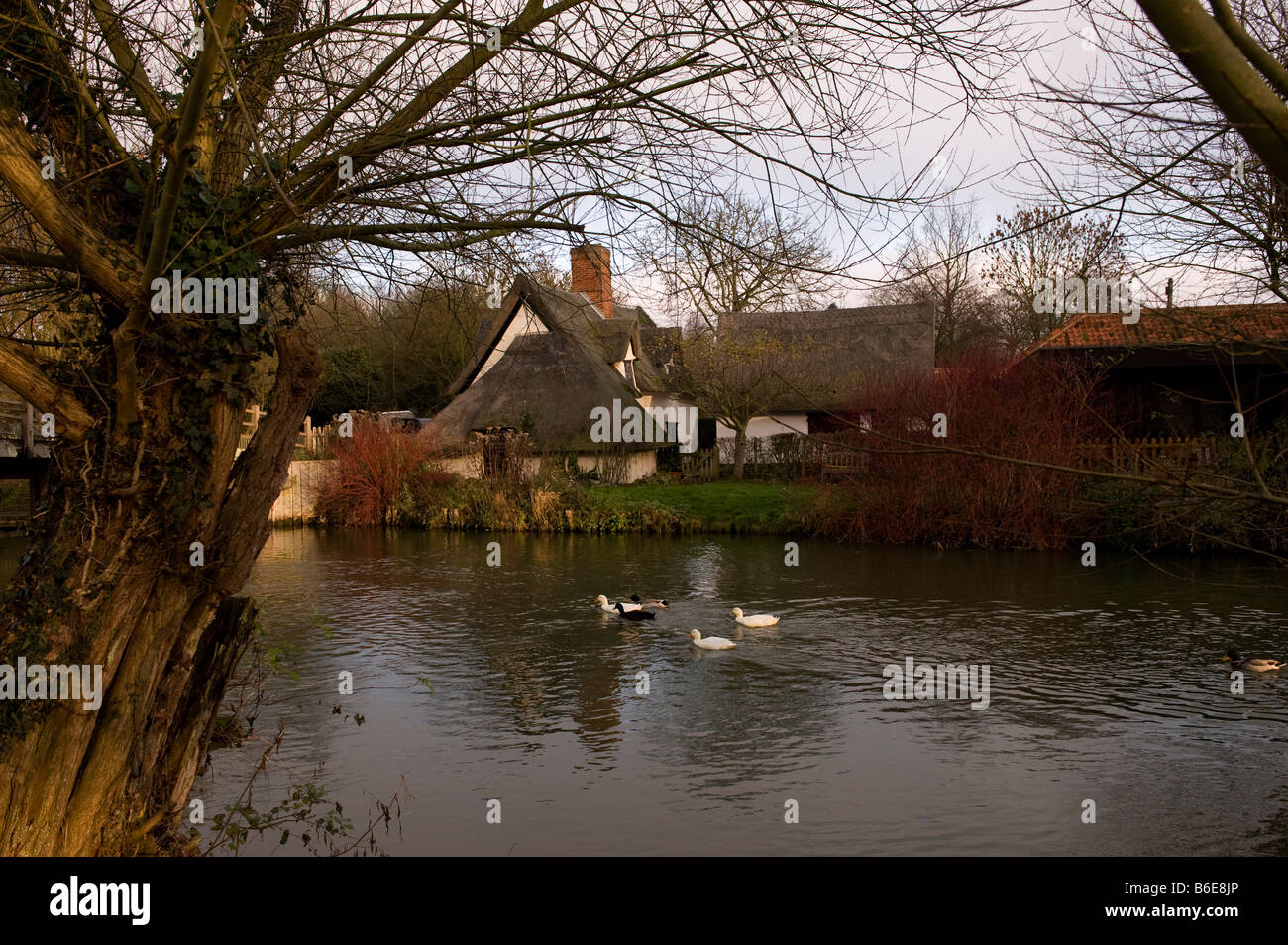Bridge Cottage, Flatford Mill, Flatford, Hay wain, John Constable Stock ...