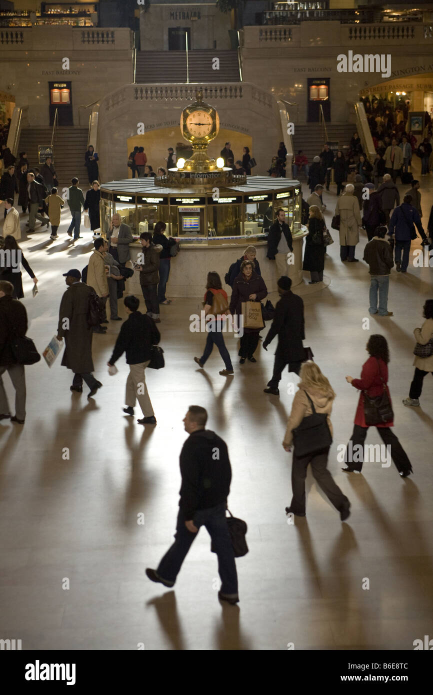 Morning rush hour in Grand Central Station in New York City Stock Photo ...