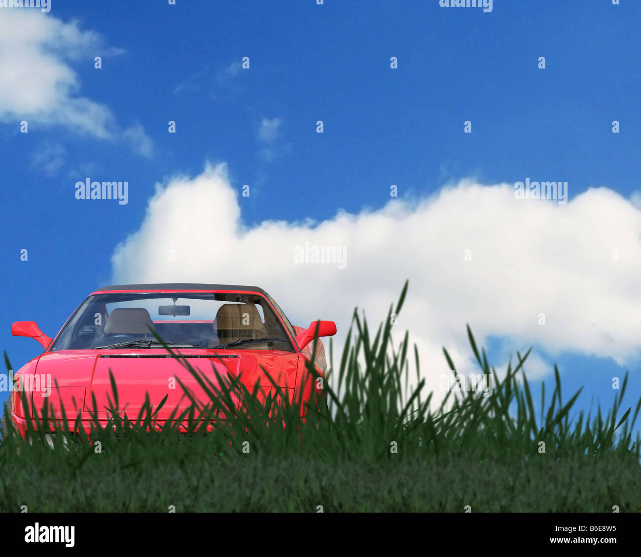 car in field Stock Photo - Alamy