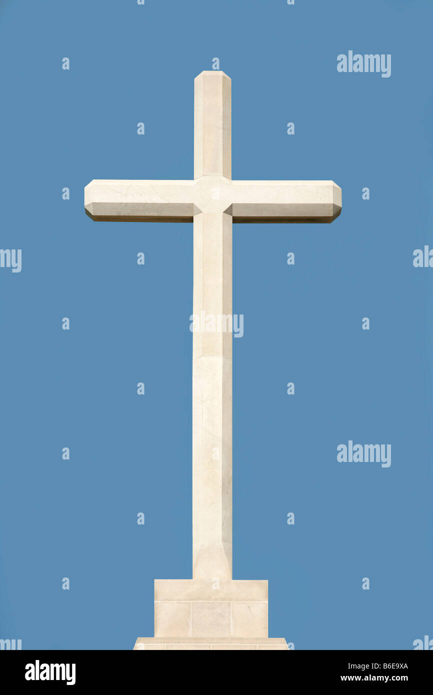 White cross blue background hi-res stock photography and images - Alamy