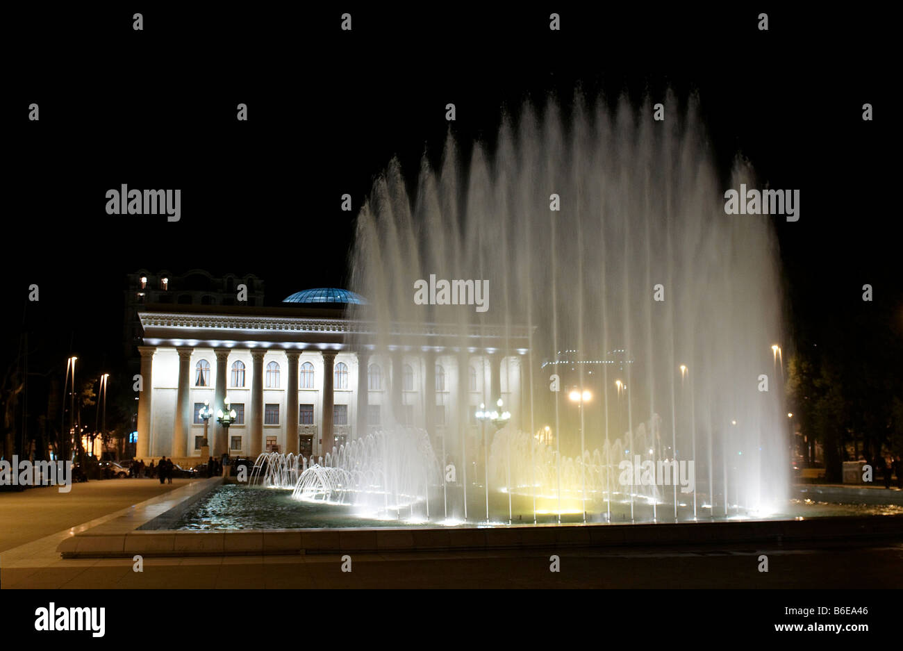 Museum of carpets at night in Baku Azerbaijan Stock Photo - Alamy